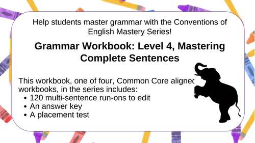 Revising & Editing for Complete Sentences & Grammar: A Sentence Editing ...