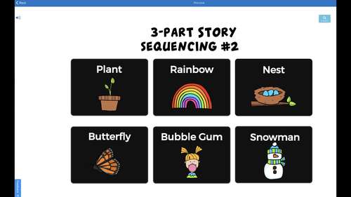 3-Part Story Sequencing #2 (BOOM CARDS) by Super Power Speech | TPT