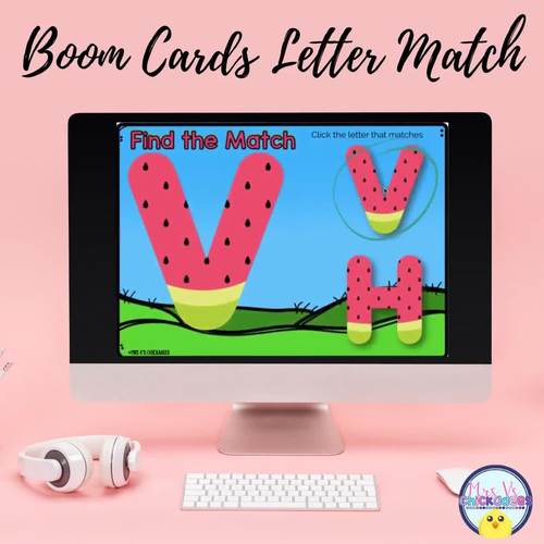 Alphabet Letter Match: Digital Task Cards with BOOM CARDS™ | Distance ...