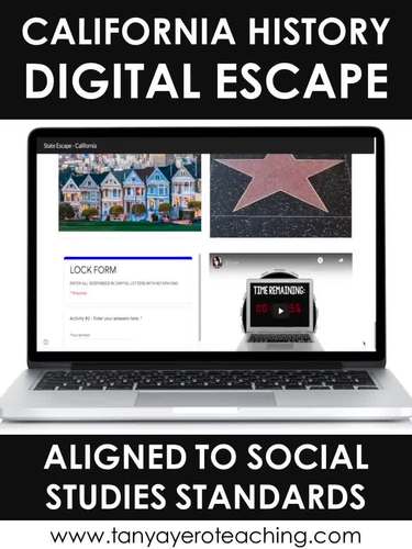 California History Digital Escape Room Social Studies Standards | TPT