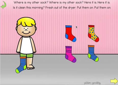 Clothing Early Language Boom Cards for Concepts Vocab Requesting Expansion