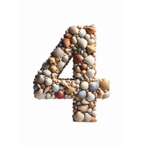 3D Seashell Letters and Numbers Clipart Pack, Beach Theme, Commercial Use