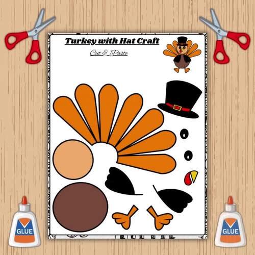 Turkey Craft | Cut & Paste Activity | Fine Motor Project | Pre-K ...