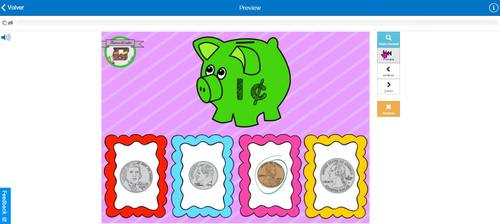 Coins in Spanish- BoomCards by Tesoros del saber | TPT