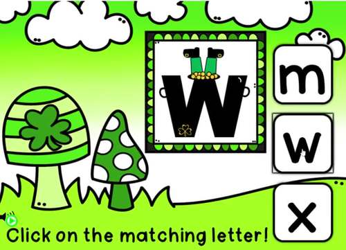 St Patricks Day Letter Match Digital Game Boom Cards™ | TPT