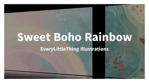 Sweet Boho Rainbow Preschool Classroom Digital Papers | PPT, PNG ...