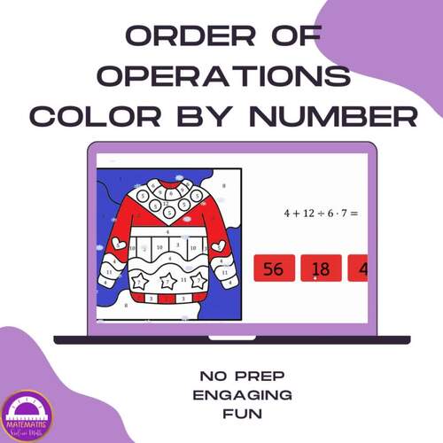 Christmas Order of Operations Color by Number Activity | Digital and ...