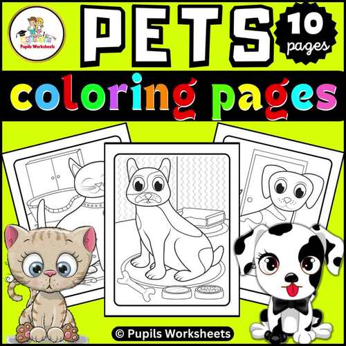 Pets Animals Coloring Pages Activity I Pets Coloring Sheets for Boys ...