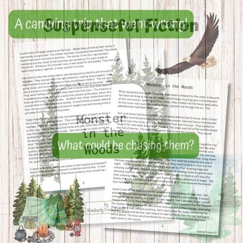 Mystery Fiction Reading Comprehension Unit: Monster in the Woods