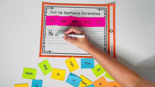 Short Vowel Sentence Scrambles by Happy Reading With Katie | TPT