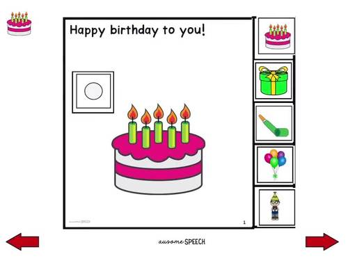 Happy Birthday to You Speech & Language Unit (Interactive Book with ...