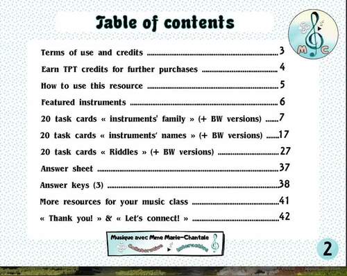 Orchestra task cards for music centers & elementary music sub plans