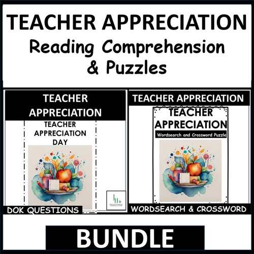 Teacher Appreciation Activities | Reading Comprehension | Puzzles ...