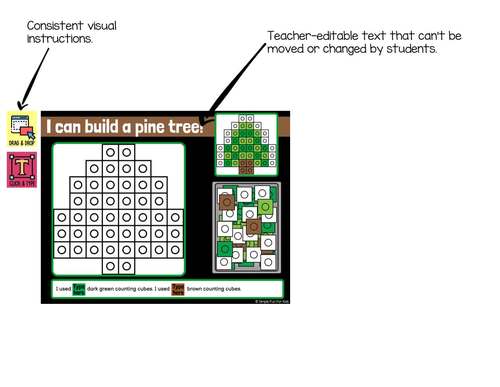 Fine Motor Math Digital Counting Cubes Winter Build & Count Challenge