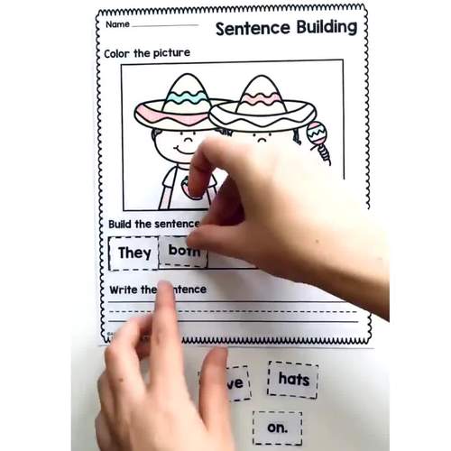 May Sentence Building Worksheets by Terrific Teaching Tactics | TPT