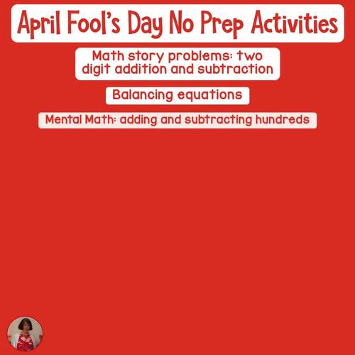 April Fool's Day Math & Literacy Activities, Centers, Worksheets ...