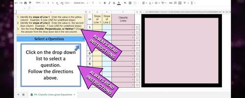 PIXEL ART (TC): Classify Lines from Equation (Parallel, Perpendicular ...
