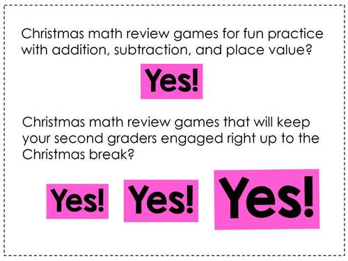2nd Grade Christmas Math Activities - Addition, Subtraction, & Place ...