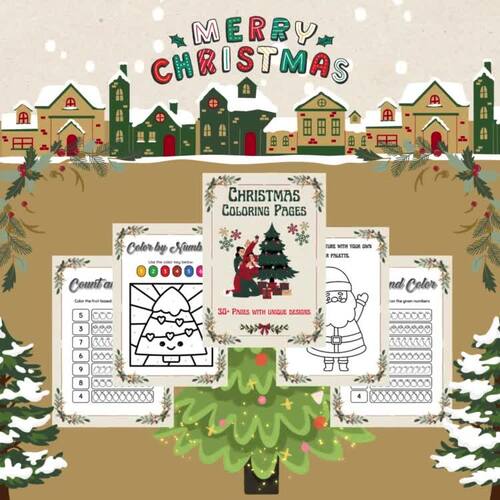Christmas Coloring Pages Bundle – 32 No‑Prep Holiday Coloring Sheets ...