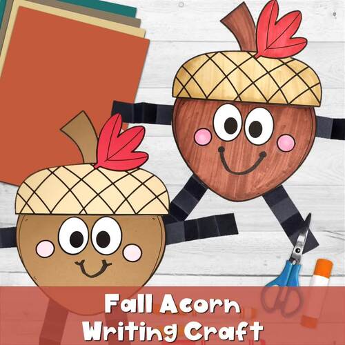 Fall Craft - Acorn Craft and Writing Activity - Bulletin Board | TPT