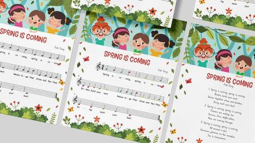 Spring is Coming (May Song) - Folk Song | Recorder & Boomwhackers Sheet ...