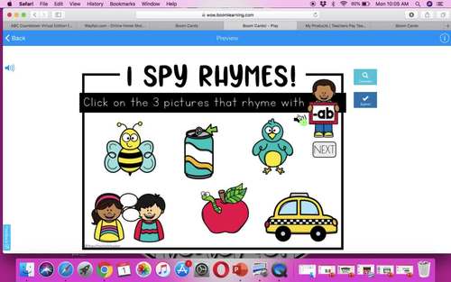 Boom Cards™ Distance Learning: Rhyming with Short A Task Cards | TPT