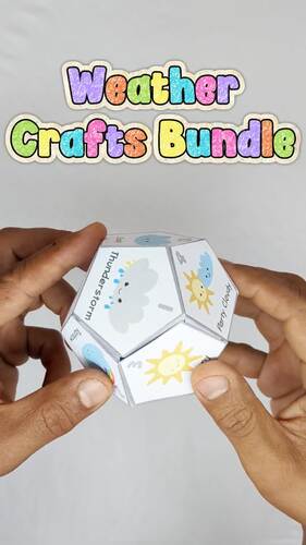 Weather Vocabulary Growing Bundle | Printable Crafts & Activities for Kids