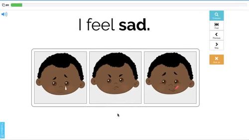 I feel...Social Emotional Learning Boom Cards for Speech Teletherapy