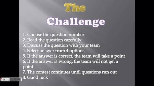 the challenge powerpoint Template activity for students by manal alhazmi