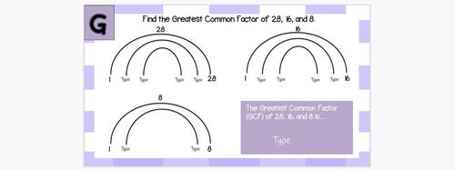 Digital GCF and LCM Review Practice for Google Classroom-Distance Learning