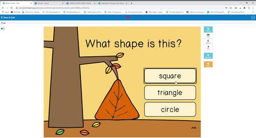 Fall Shape Recognition Boom Cards Distance learning | TPT
