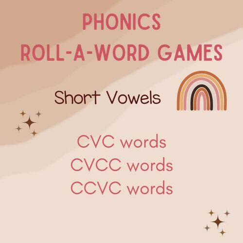 Roll A Word Game- Short Vowels CVC, CCVC, CVCC- Could be used to ...