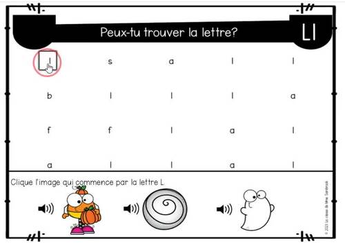 Où se trouve la lettre? French Boom Cards Halloween Edition | TPT