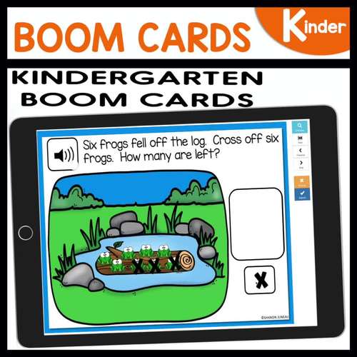 Subtraction within 10 Games Word Problems Math Kindergarten Boom Task Cards