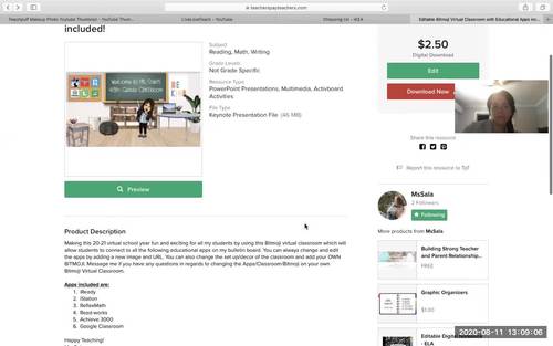 Editable Bitmoji Virtual Classroom with Educational Apps included!