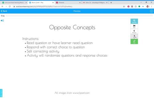 Digital Interactive Opposites Boom Cards™ by Maven in Behavior | TPT