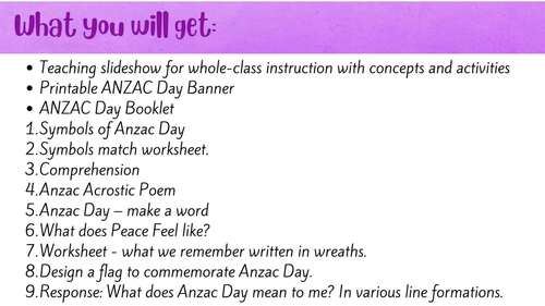 Anzac Day Ideas, Activities and Teaching Slideshow by Mrs Gray Loves ...