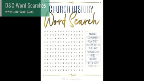 D&C / Church History Word Searches (10 Pages) - INSTANT DOWNLOAD by ...
