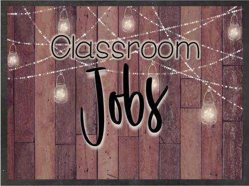 Whimsical Firefly & Mason jar Classroom Jobs Poster/Chart Clip 21 jobs ...