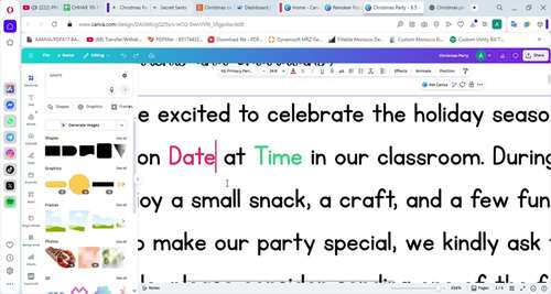 Christmas Party Letter to Parents | Editable Holiday Party Note ...