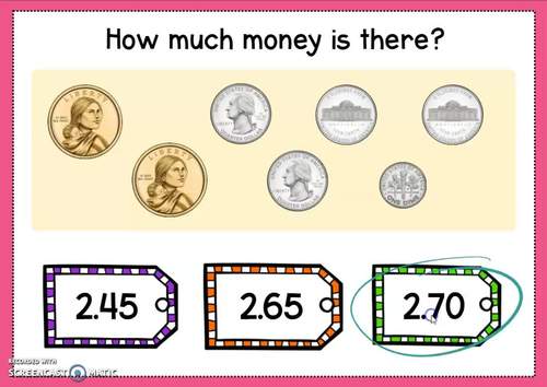 Counting Money USD Boom Cards™ Distance Learning Math by Creating 4 ESL