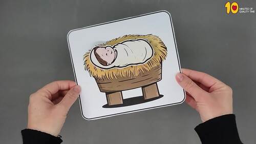 Baby Jesus In a Manger 3D Craft by 10 Minutes of Quality Time | TPT