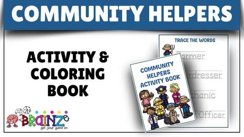Community Helpers Activity Book | Literacy & Math Centers | Labor Day