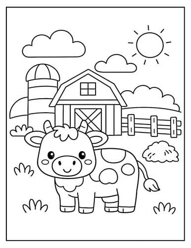 Cow Coloring Pages | Farm Animal Activities | Early Finishers & Morning ...