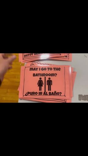 Bilingual PE Cue Cards | English & Spanish Commands for Gym Class | B&W