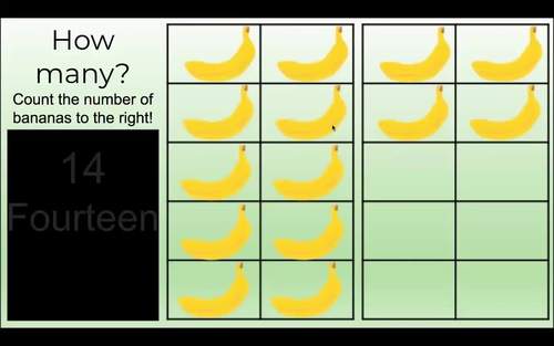 Fruit Number Recognition 1-20 Google Classroom™ Digital Flash Cards