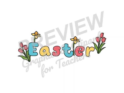 Easter Clip Art Set Spring Holiday Bunnies Happy Egg Hunt {Clipart for ...