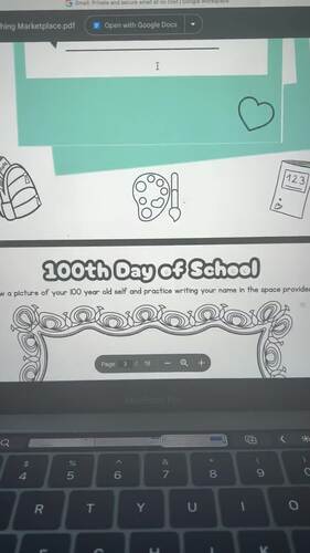 100th DAY OF SCHOOL Packet Kindergarten-First Grade 15 Activity Pages!
