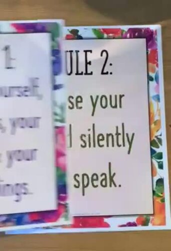 Classroom Management Class Rules & Consequences Poster Bundle: Floral Theme