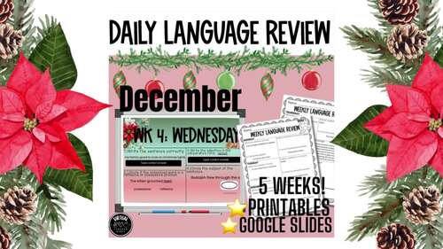 Christmas-Digital Google Slides Spiral Language Review, Printables ...